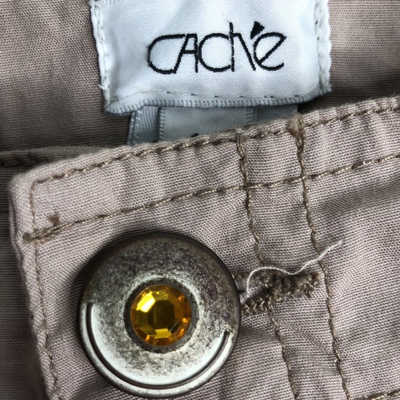 Cache | Pants & Jumpsuits | Cache Embroidered Brown Cargo Style Pants ...